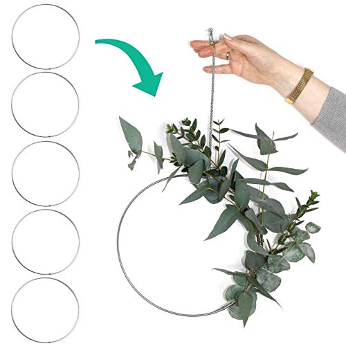 Craft Hoops - 5 x 10 Inch Diameter Hoop Wreath Frame Set for Making ...