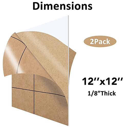 Snapklik.com : JBR999 Plexiglass Sheets 12x12 Inch 1/8 Thick Clear ...