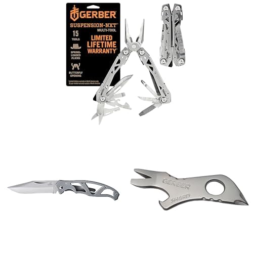 Bundle of Gerber Suspension-NXT 15-in-1 EDC Multitool, Stainless Steel ...