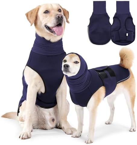Amazon.com : JOHNBOLIN Dog Anxiety Jacket, Dog Shirt with Turtleneck ...