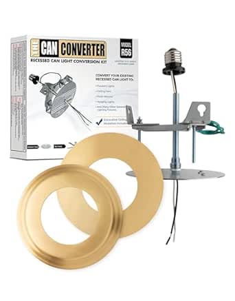 THE CAN CONVERTER Beveled & Flat Round Ceiling Medallion for Recessed ...