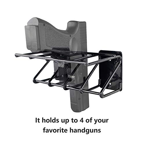 Snapklik.com : 4 Slots Gun Rack Wall Mount, Pistol Rack Fits Most Size ...