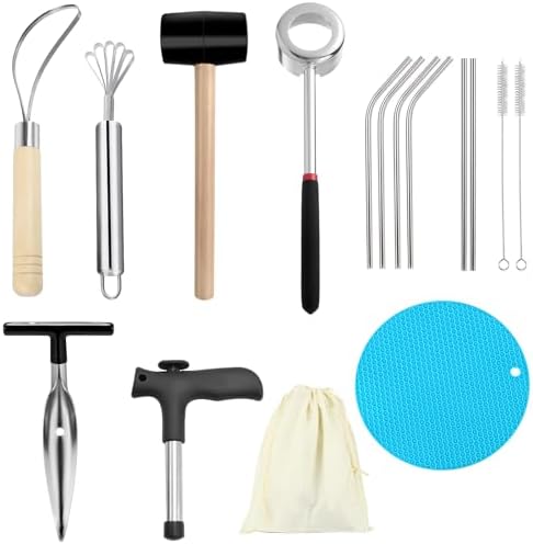 Amazon.com: 16PCS Coconut Opener Tool Set, Food Grade Stainless Steel ...