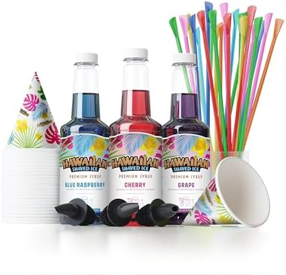 Shaved Ice Machine and Syrup Party Package | Includes S900 Shaved Ice ...