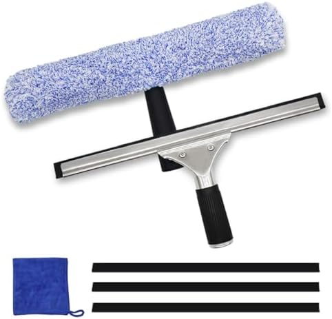 AquaBlade Professional Silicone Squeegee Window Cleaning Kit | Includes ...