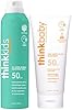Amazon.com: Thinkbaby SPF 50+ Baby Mineral Sunscreen – Safe, Natural ...