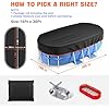 Amazon.com : 15x30 Ft Rectangular Pool Cover - Solar Oval Pool Covers ...