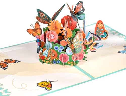 Amazon.com : showll Butterfly Pop Up Card,3D Greeting Cards,Butterfly ...