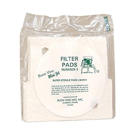 Amazon.com: Buon Vino Wine Filter Pads (3 Count) - Mini Jet Filters Kit ...