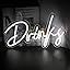 Looklight Drinks Neon Sign Bar Neon Signs for Wall Decor Warm White Led ...