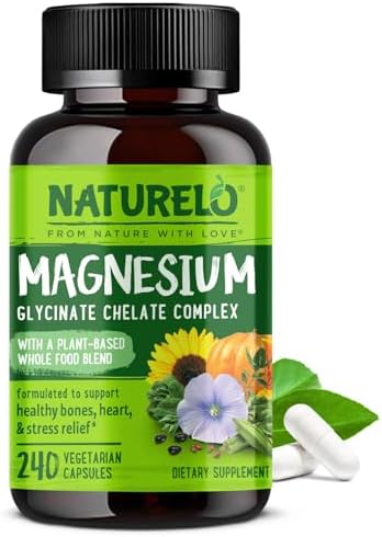 Amazon.com: NATURELO Magnesium Glycinate Chelate Complex - 200 mg ...