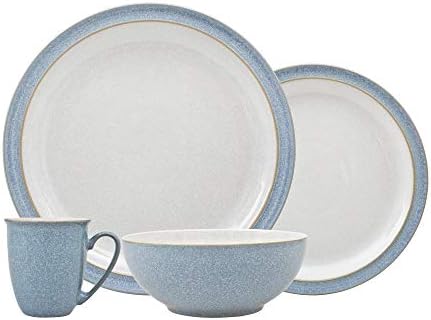 Denby - Imperial Blue Dinner Set For 4 - 16 Piece Ceramic Tableware Set ...