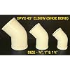 YECC Pipe Fitting CPVC 45 Degree Elbow Shoe Bend (1", Pack of 20 ...