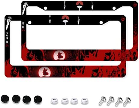 Amazon.com: POVIOIS Anime License Plate Frame 2PCS Anime Car ...
