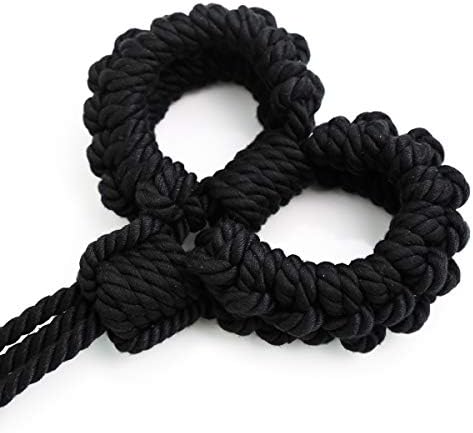 Amazon.com: Soft Cotton Rope Handcuffs Rope Adjustable Handcuffs with ...