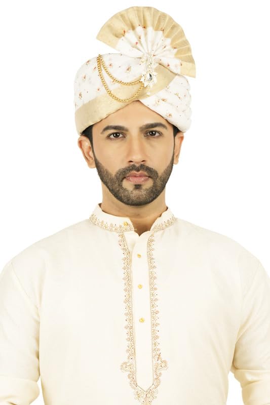 Buy PRIYAKANT SAFAWALA Wedding Collection Bee Design Safa (Pheta/Pagdi ...