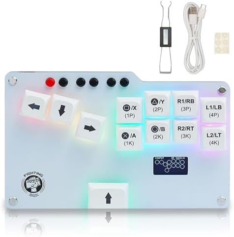 Bewinner Fight Stick, Teclado Fighting Box para Hitbox, WASD GP2040 CE ...