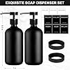Amazon.com: Black Glass Soap Dispenser with Stainless Steel Pump, 16.9 ...