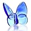 Kanpura Blue Crystal Butterfly Figurine, Glass Butterfly Ornament ...