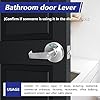 Bathroom Privacy Lever Lock with in-Use & Vacant Large Indicator, Durable Restroom Door Handle ...
