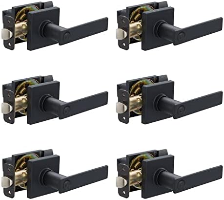 Amazon Basics Contemporary Madison Door Lever - Passage - Matte Black ...