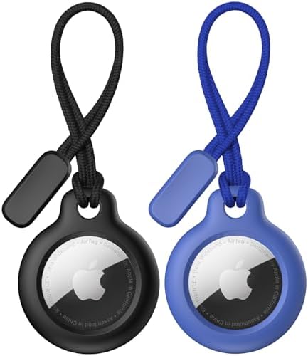 Amazon.com: 2-Pack Airtag Holder for Apple Air Tags with Keychain Strap ...