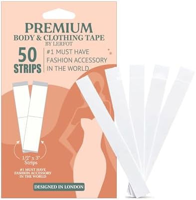 LERFOT Womens Clear Double Sided Fashion Body Tape for Clothing and ...