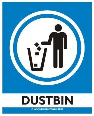 Dustbin Sign Board (English) : Amazon.in: Industrial & Scientific