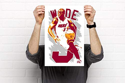 Amazon.com: Dwyane Wade Poster - Dwyane Wade Artwork - Dwyane Wade ...