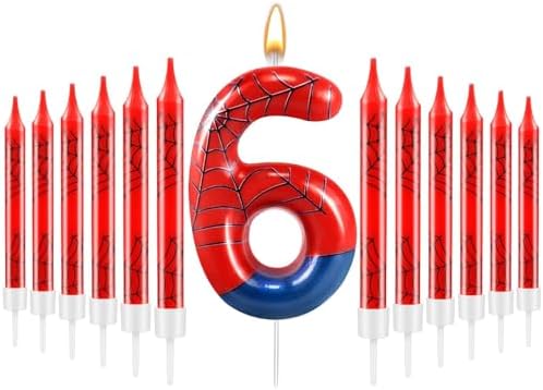 Amazon.com: Marvel’s Spider-Man™ Birthday Cake Candles | 6 Birthday ...
