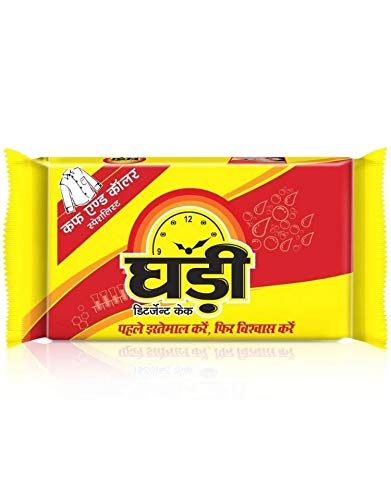 Ghadi Detergent Bar(pack of 4)190g Each With Free 1 Kg Hans Detergent ...