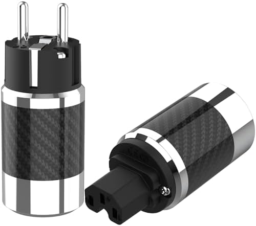 1 Pair HiFi-Schuko-Netzstecker CFB-4E 2-polig Kaltgerätestecker ...
