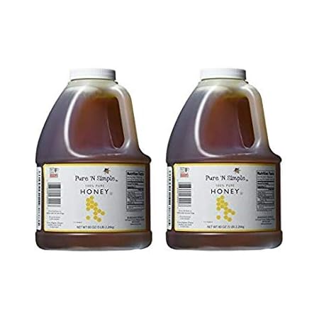 Amazon.com: Pure N Simple 100% Pure Honey, 5 lb (80 oz) Bulk Size (1 ...
