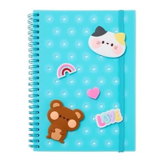 Claire's Accessories Silicon Notebook with Cat, Rainbow, Bear, and More ...
