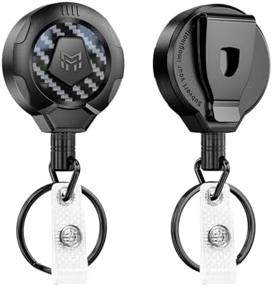 MNGARISTA Upgraded Heavy Duty Retractable Keychain with Belt Clip, 10 ...
