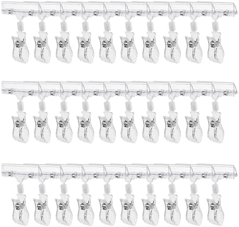 Amazon.com: Daletu 30PCS Clear Acrylic Clips for Retail, Plastic Price ...