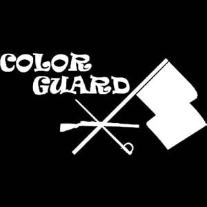 Amazon.com: Color Guard WHITE Vinyl Car/Laptop/Window/Wall Decal ...