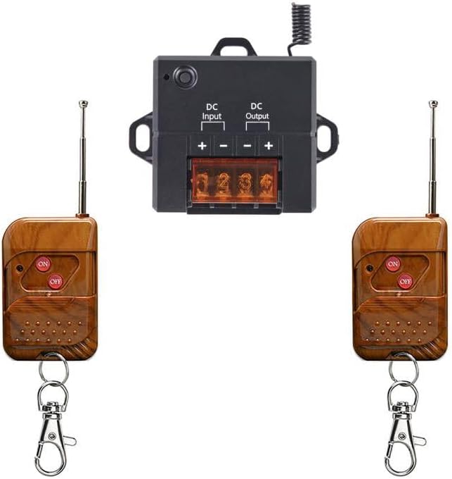 Meskliu 12V Remote Control Switch,DC5V-48V Wireless Remote Switch,10A ...