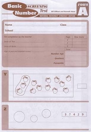 Basic Number Screening Test, Form A PK10 : Gillham, Bill, Hesse, Ken ...