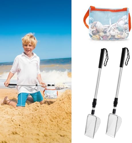 Amazon.com: 2 Pcs Shark Tooth Sand Sifter, Shell Scooper for Beach with ...