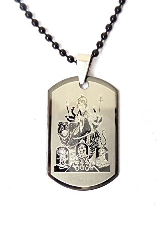 Buy Modish Look silver Durga Mata locket with chain at Amazon.in