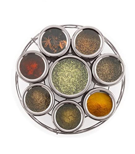DARAZ 8 in 1 Multipurpose Stainless Steel Masala Dabba Wire Stand ...