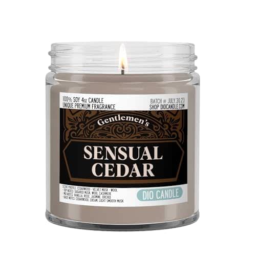 Amazon.com: Gentleman's Cedar Scented Candle - Smells Like Cedarwood ...