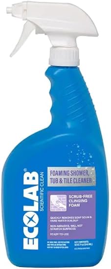 Amazon.com: Ecolab Foaming Shower, Tub and Tile Cleaner (32 FLoz ...