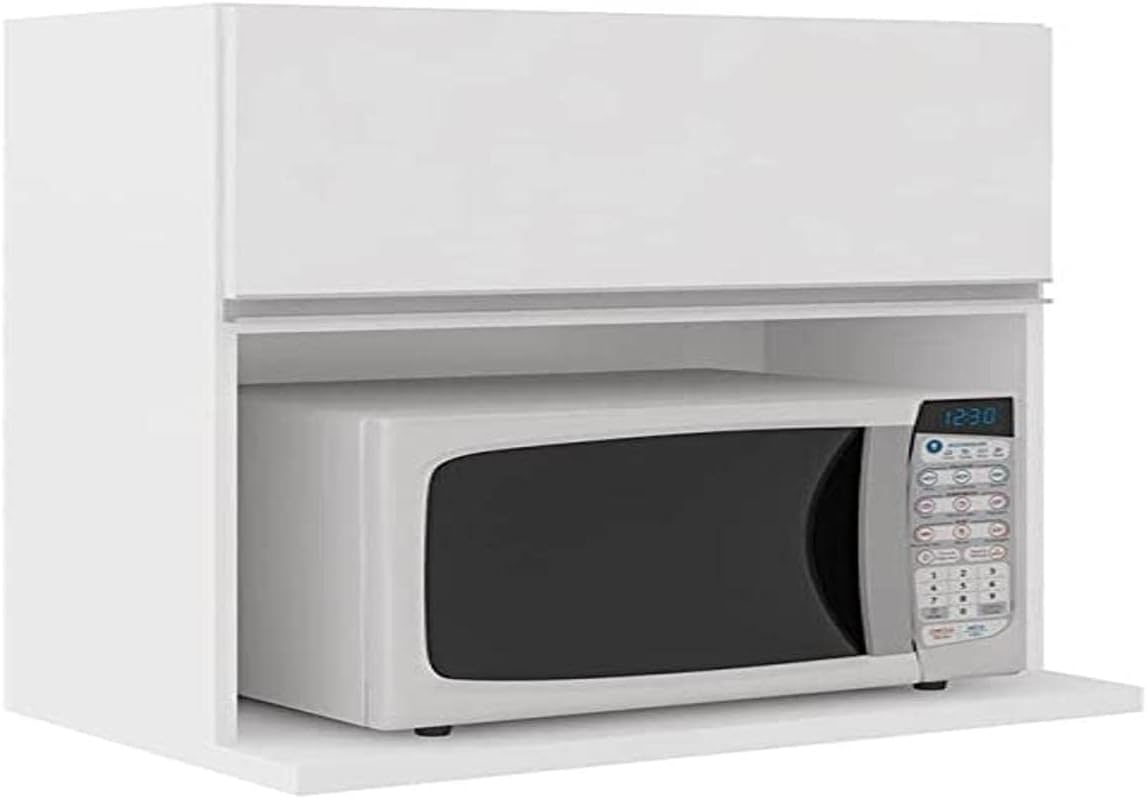 Armário Aéreo Com 1 porta Com Nicho Para Microondas Evidence Branco ...