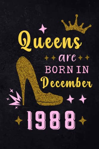 『34th Birthday Gifts for Women : Queens are born in December 1988 ...