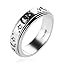 Shop LC Mens Womens Spinner Band Ring 925 Sterling Silver Statement ...