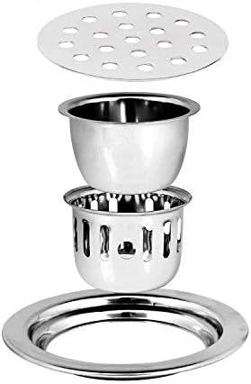 INDOROX Anti Cockroach Trap Drainer Stainless Steel Cut with Hole 5" X ...