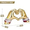 Amazon.com: DOVDOV Heart Hand Sculpture, Gold Shelf Decoration ...
