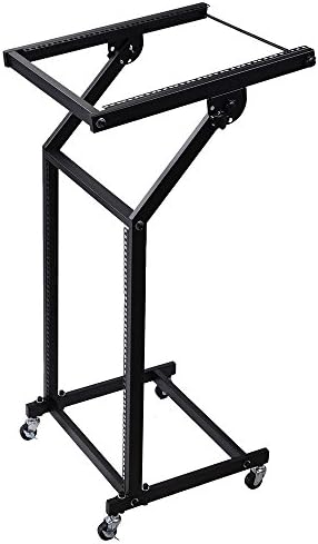 Amazon.com: AW Rolling DJ Mixer Stand Stage Cart Adjustable Rack Mount ...